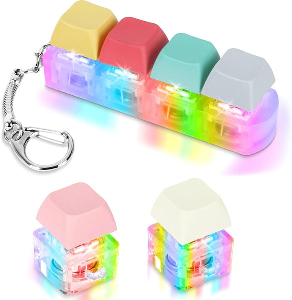 4 Key Mechanical Fidget Clicker w/ Light Up | Walkn On Water